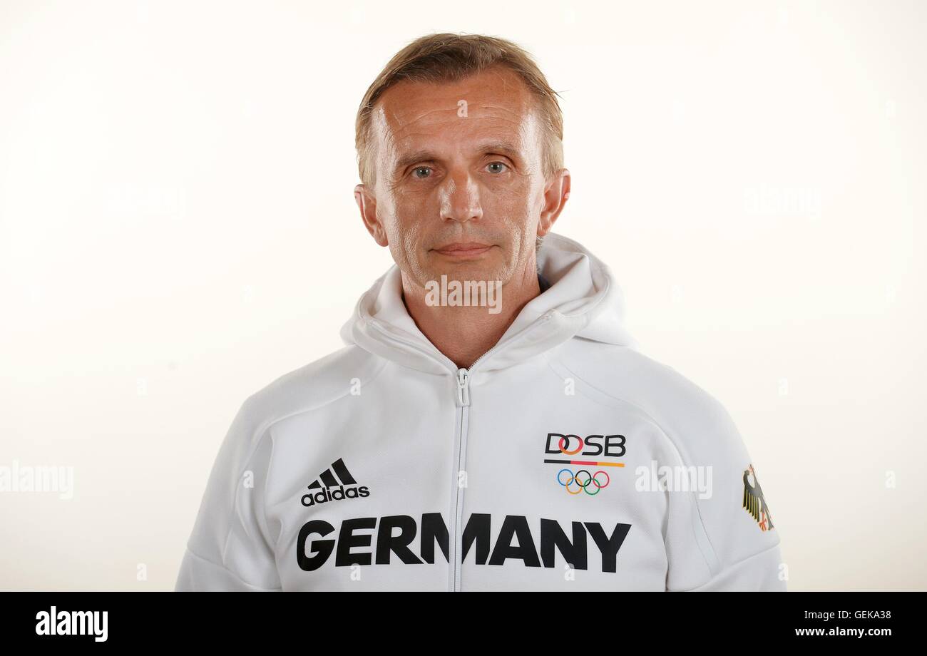 Hannover, Germany. 26th July, 2016. Ronald Weigel poses at a photocall ...