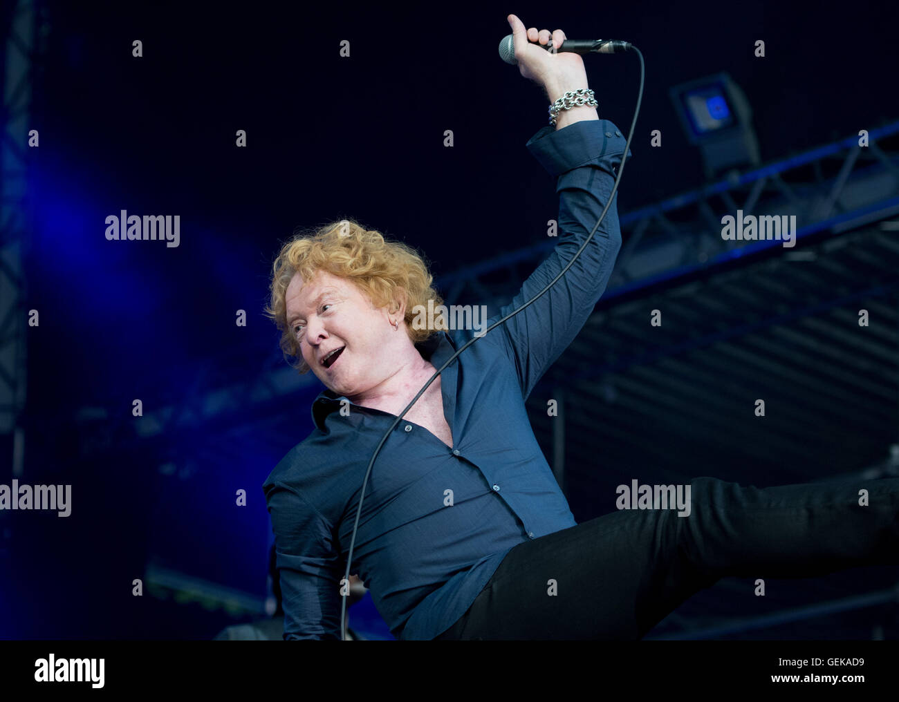 Michael 'Mick' Hucknall, singer and founder of the British band 'Simply ...