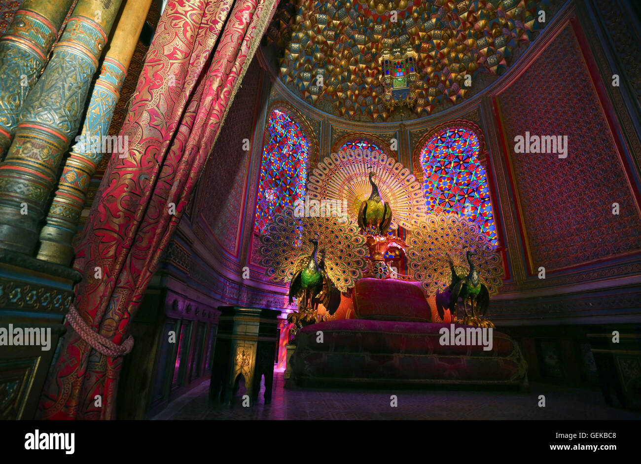 Ettal, Germany. 27th July, 2016. The newly restored Peacock Throne of ...