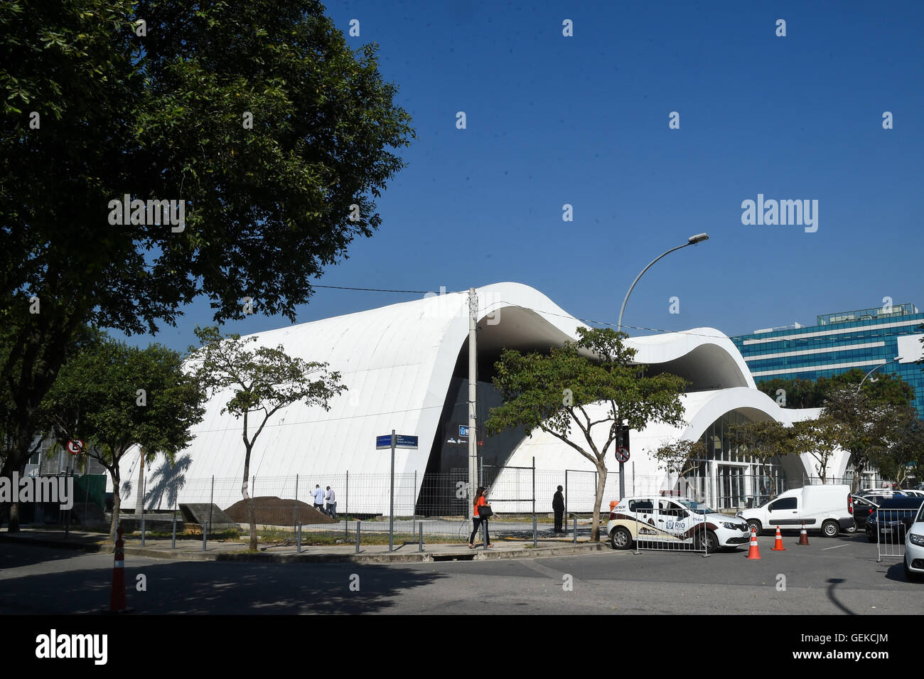 RMC building seen during the opening ceremony of the Rio Media Center ...