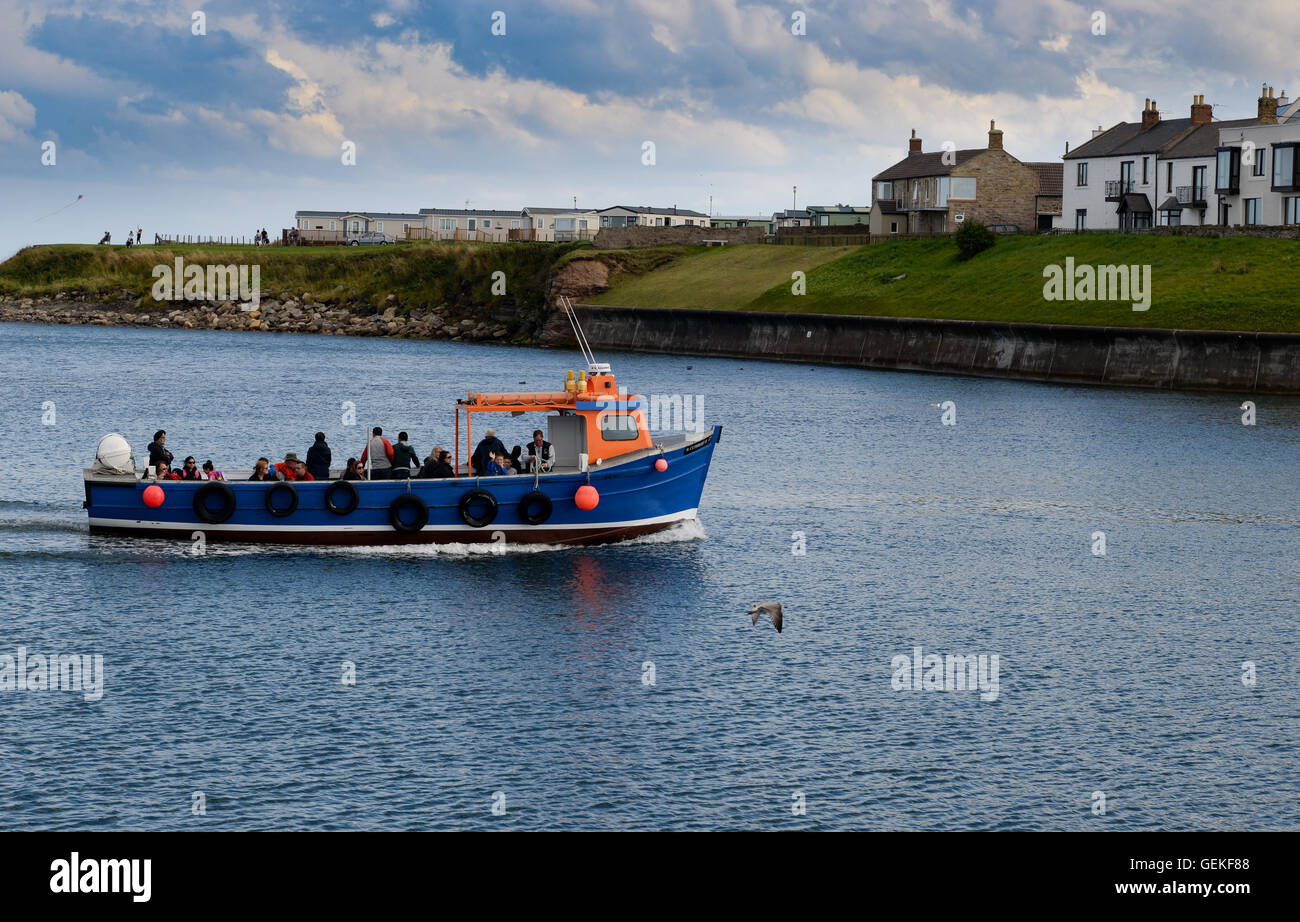 The Northumberland fishing port of Seahouses it is from here that ...