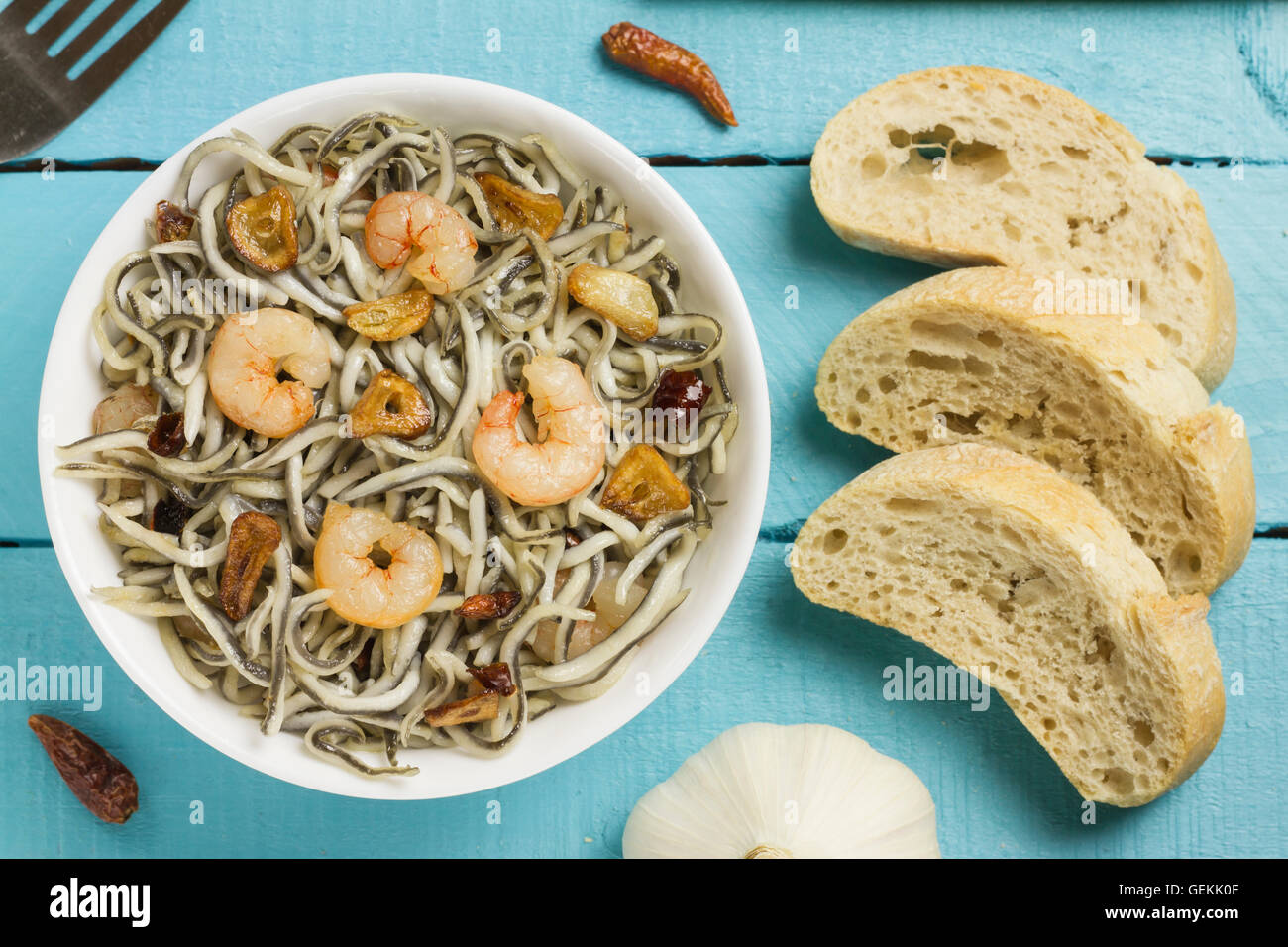 Surimi elvers garlic pepper on hi-res stock photography and images - Alamy