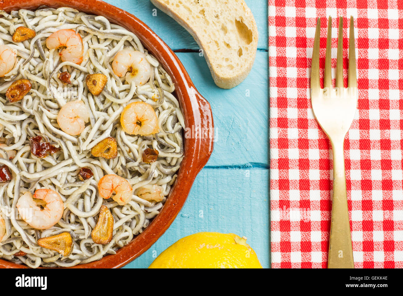 Surimi elvers garlic pepper on hi-res stock photography and images - Alamy