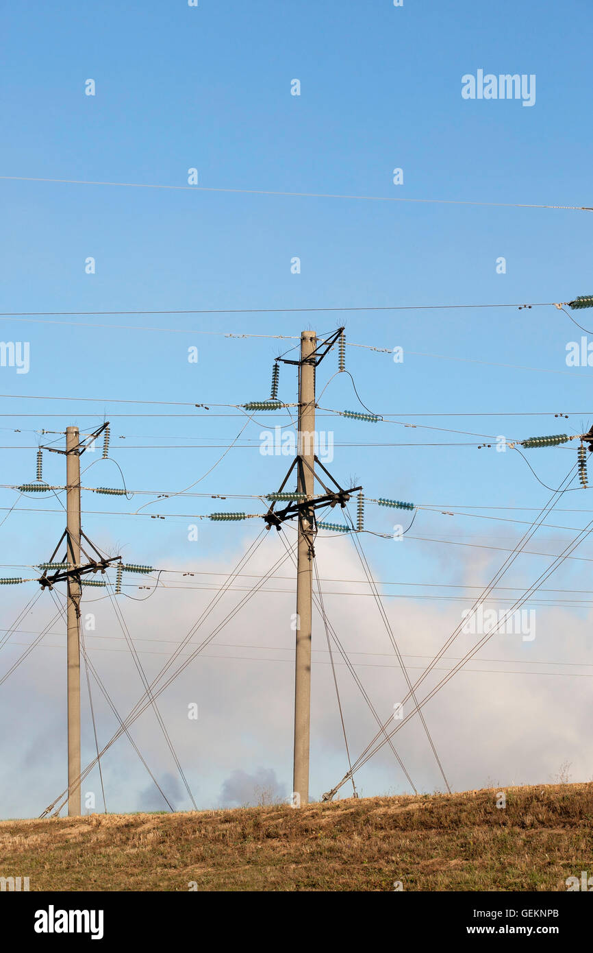electricity transmission system Stock Photo - Alamy