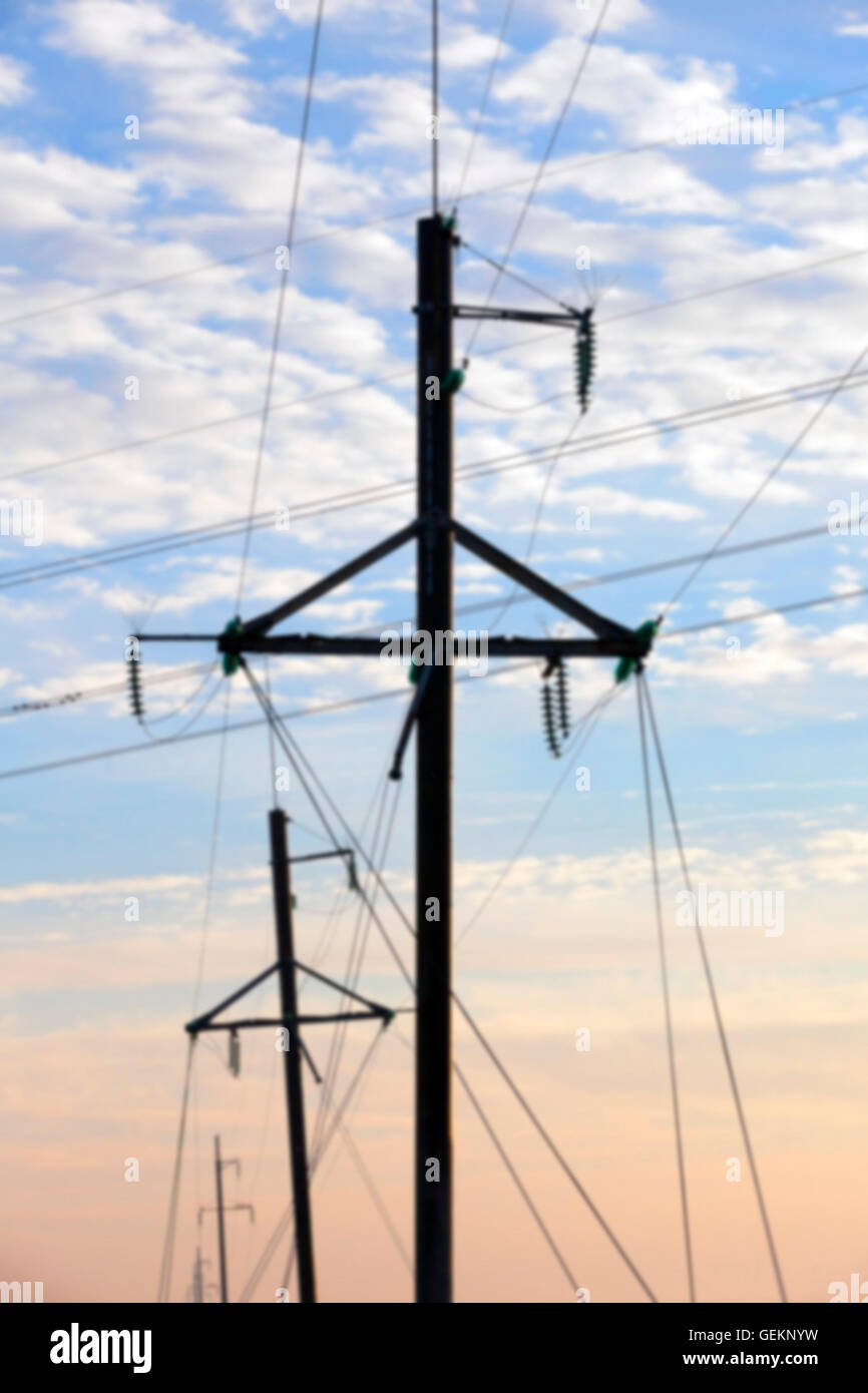 High-voltage power poles Stock Photo - Alamy