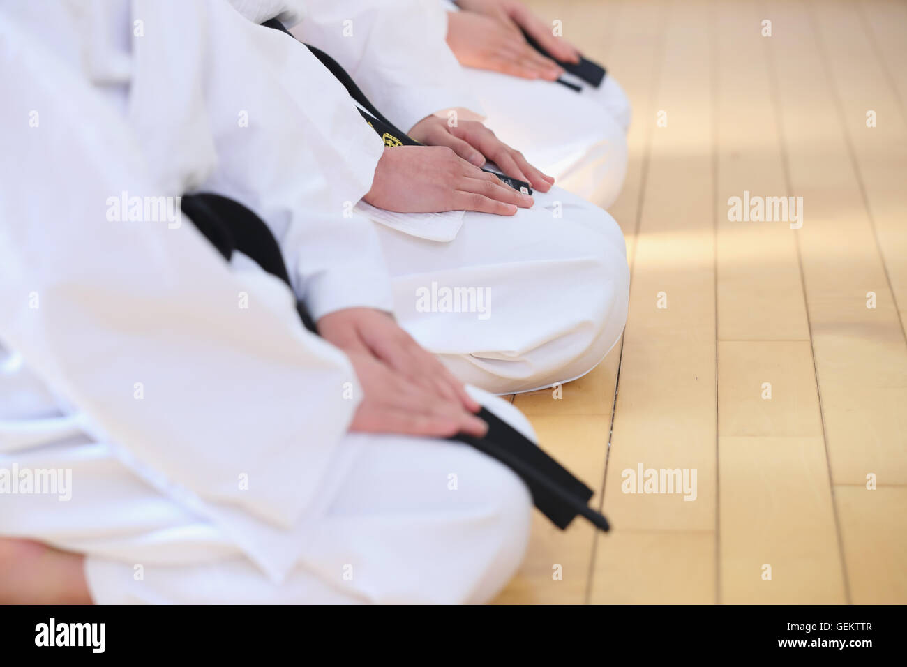Japanese kids karate class Stock Photo - Alamy
