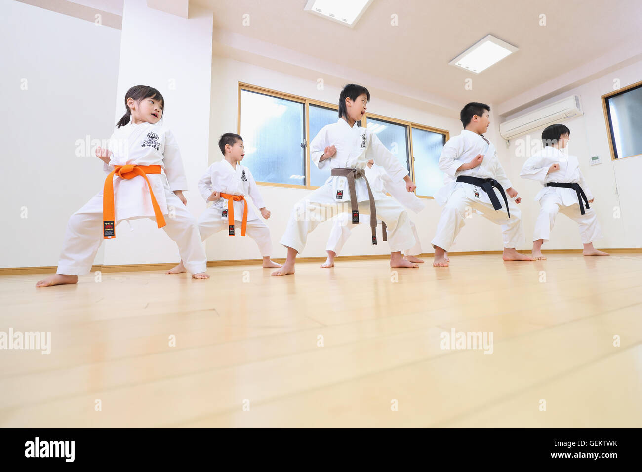 Karate class line hi-res stock photography and images - Alamy