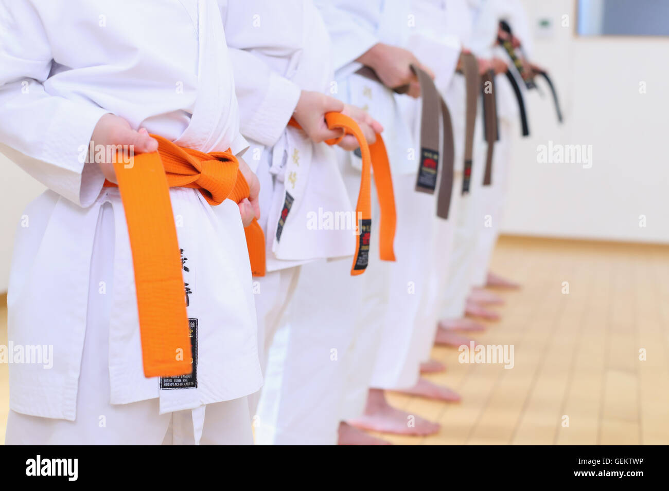Japanese kids karate class Stock Photo - Alamy