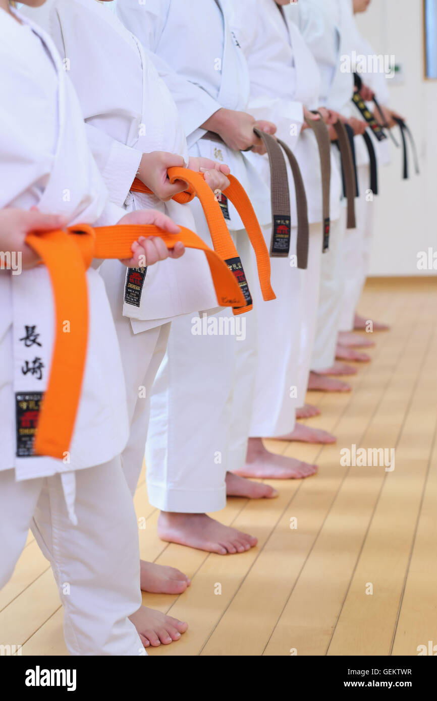 Japanese kids karate class Stock Photo - Alamy