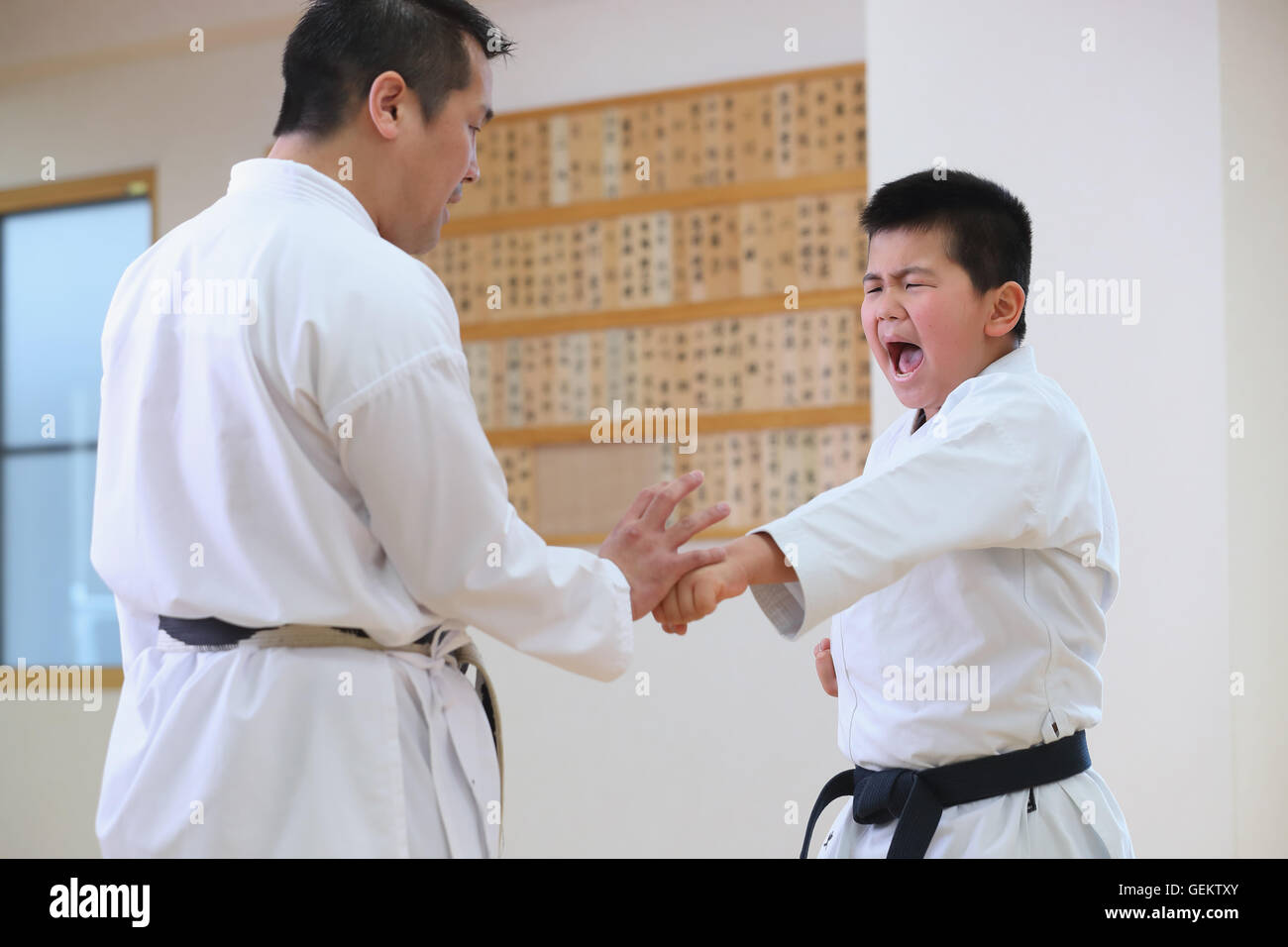 Japanese kids karate class Stock Photo - Alamy