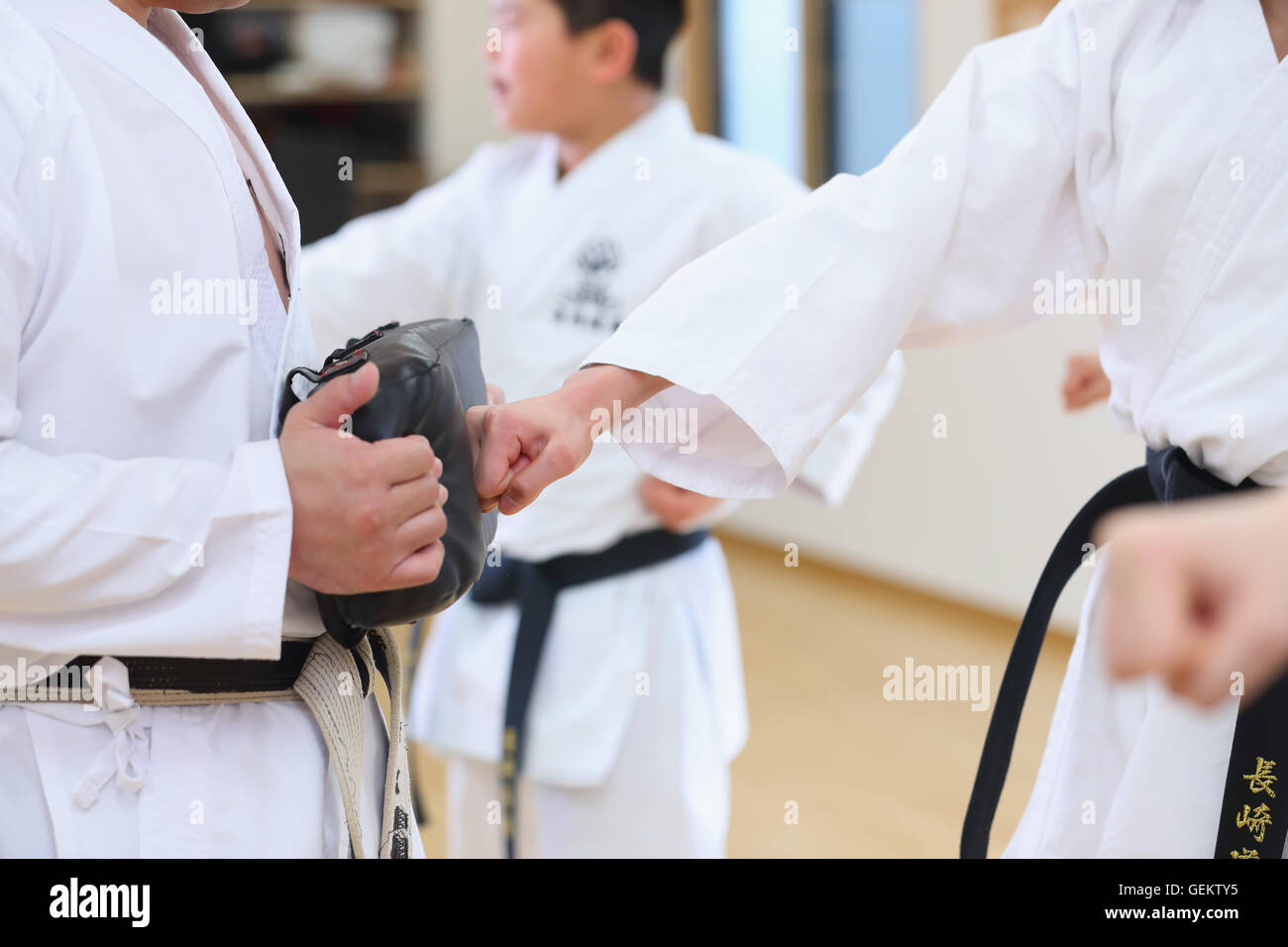 Japanese kids karate class Stock Photo - Alamy