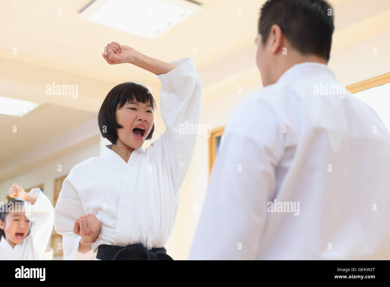 Japanese kids karate class Stock Photo - Alamy