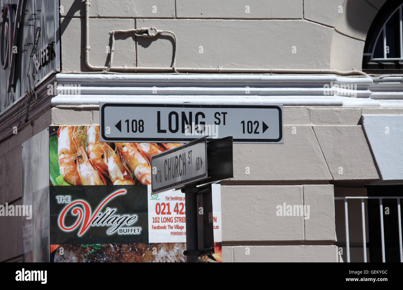 Long Street Sign in Cape Town Stock Photo - Alamy