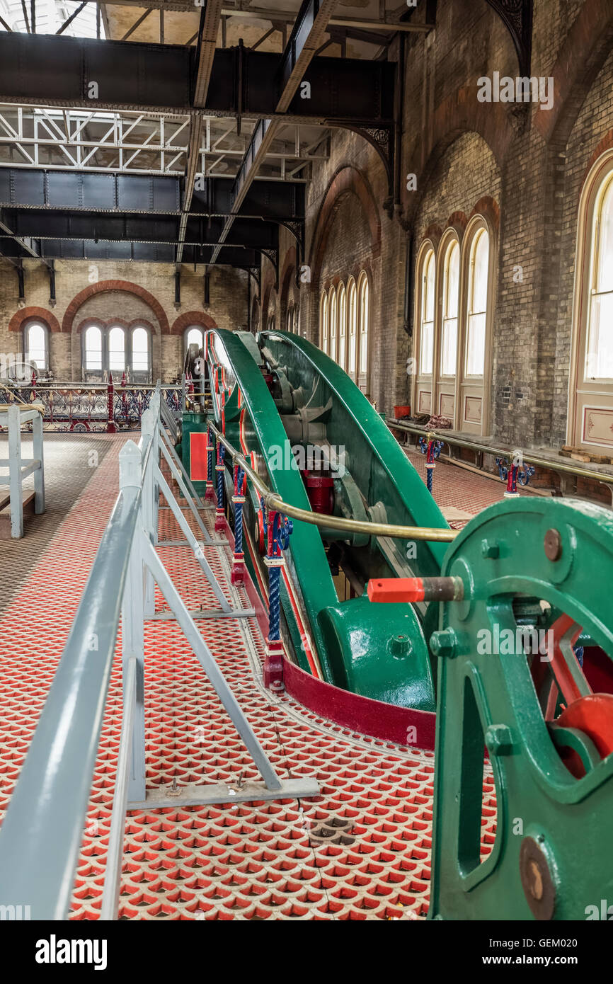 Beam steam engine used at the Crossness Pumping Station near Abbey Wood ...