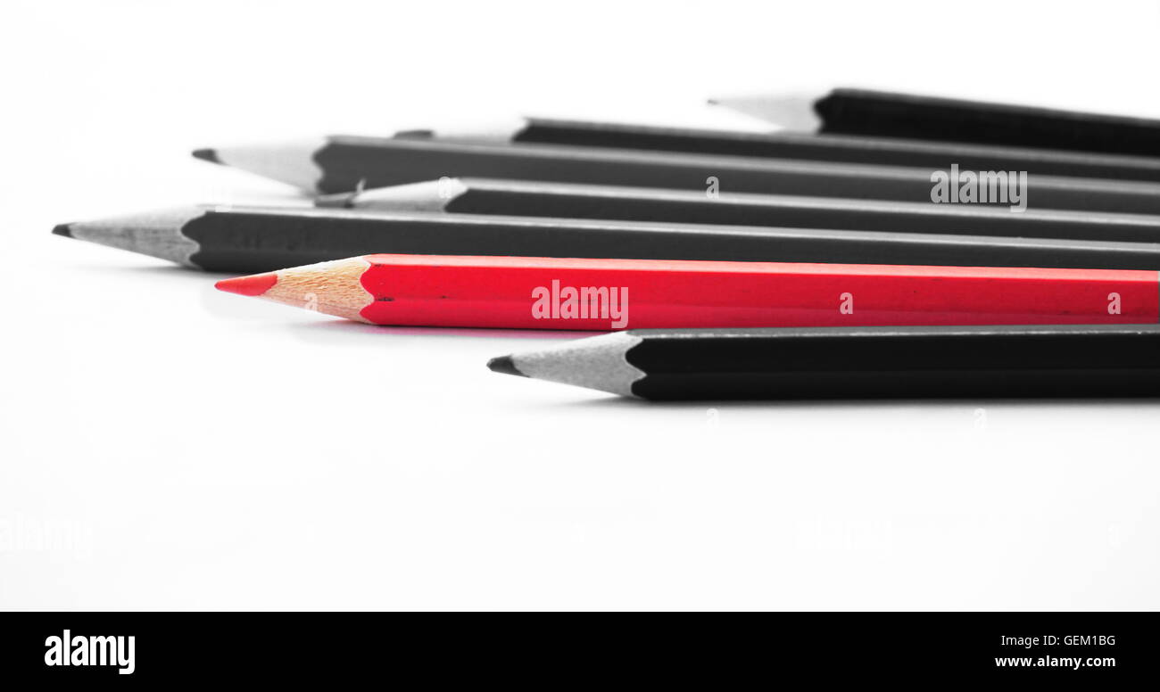 The different one. Pencils Stock Photo - Alamy
