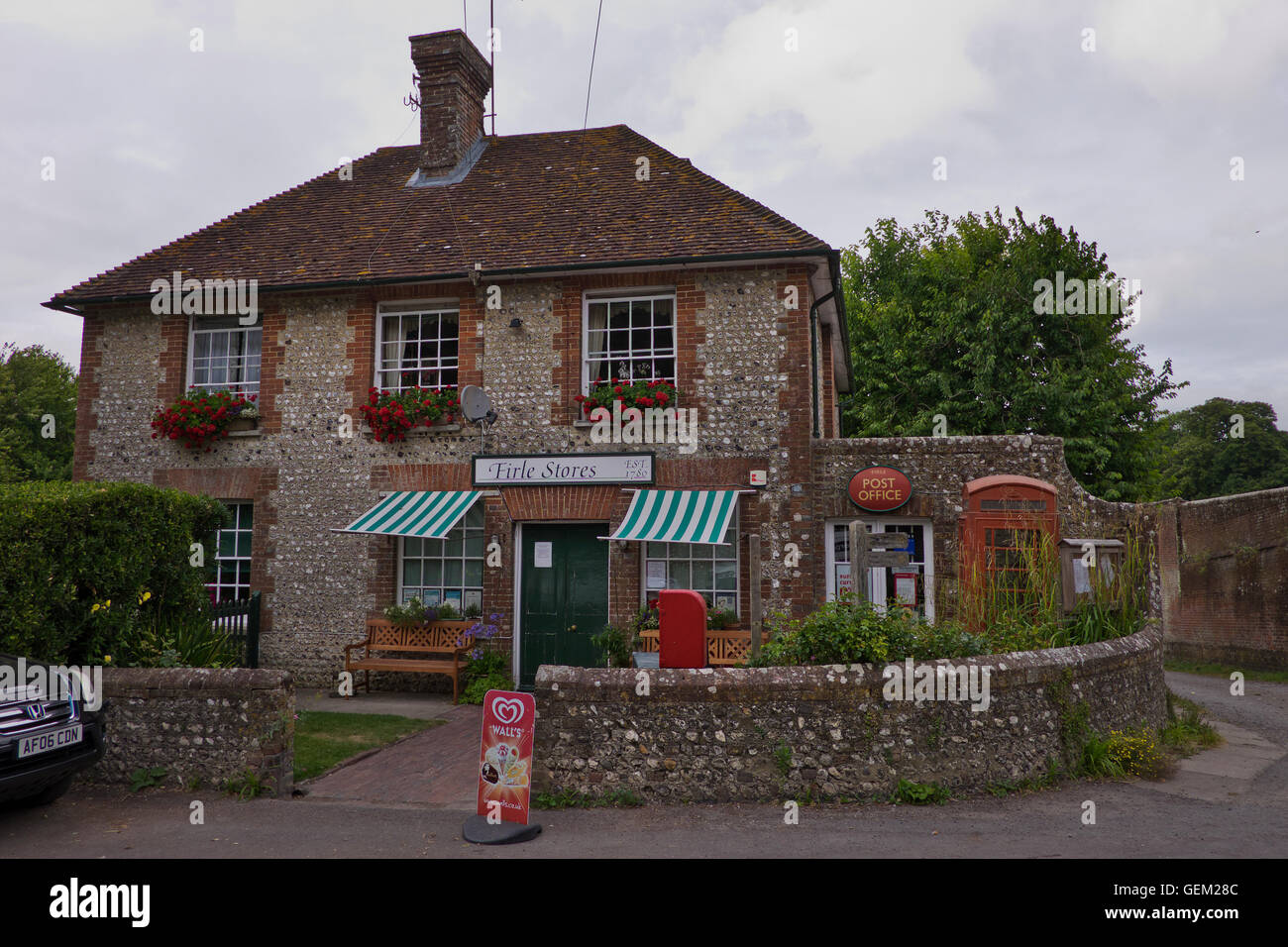 corner shop and post office in village of Firle in Sussex England Stock ...