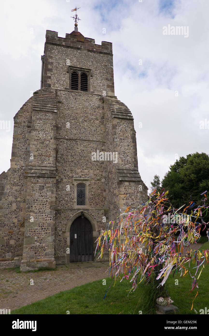 St Peter's church in the village of Firle East Sussex England Stock ...