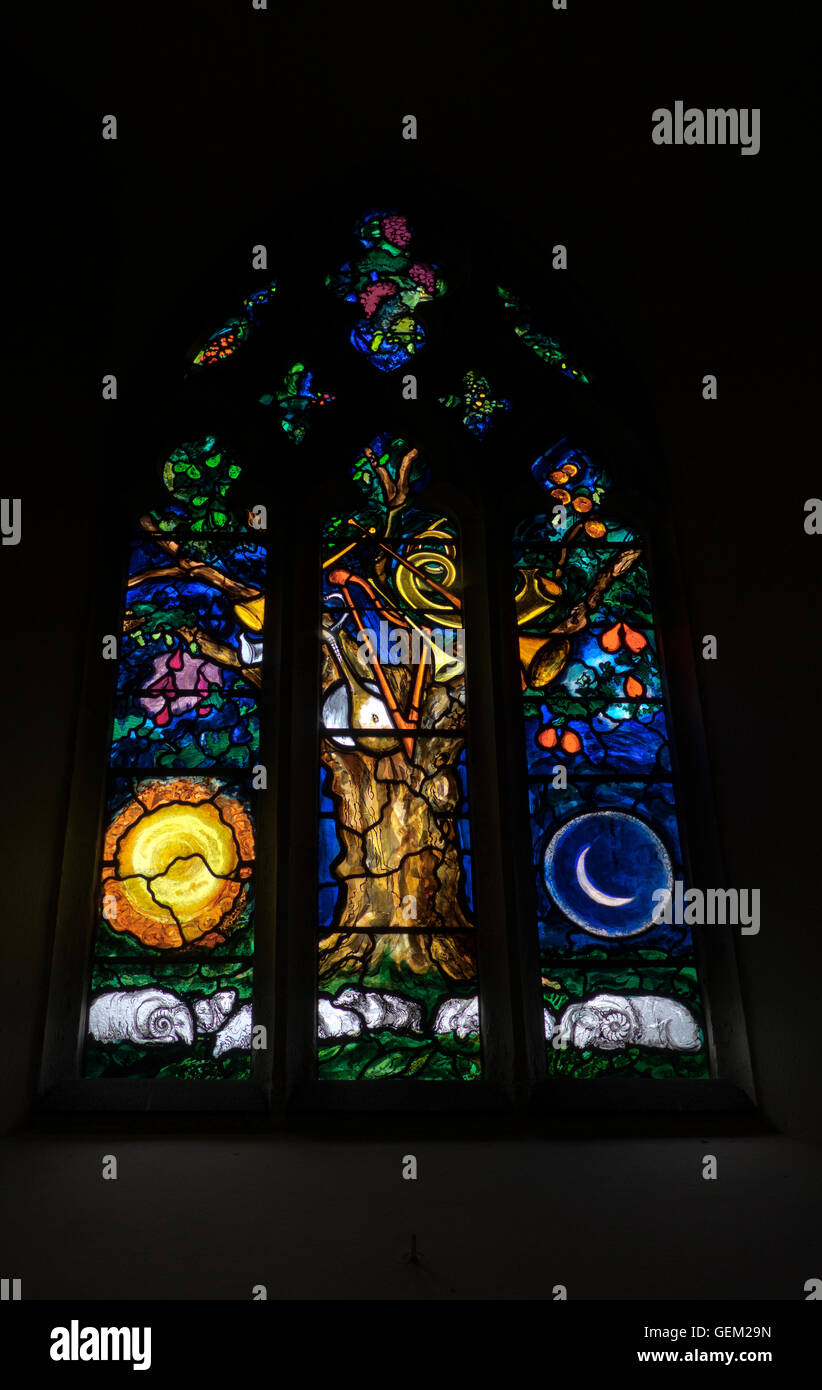 Stained glass window entitled 'The Tree of Liife' by John Piper in St ...