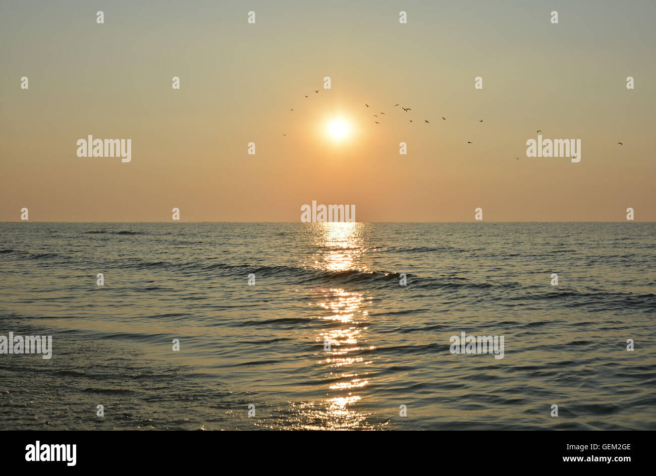 Sky and ocean in the morning Stock Photo - Alamy