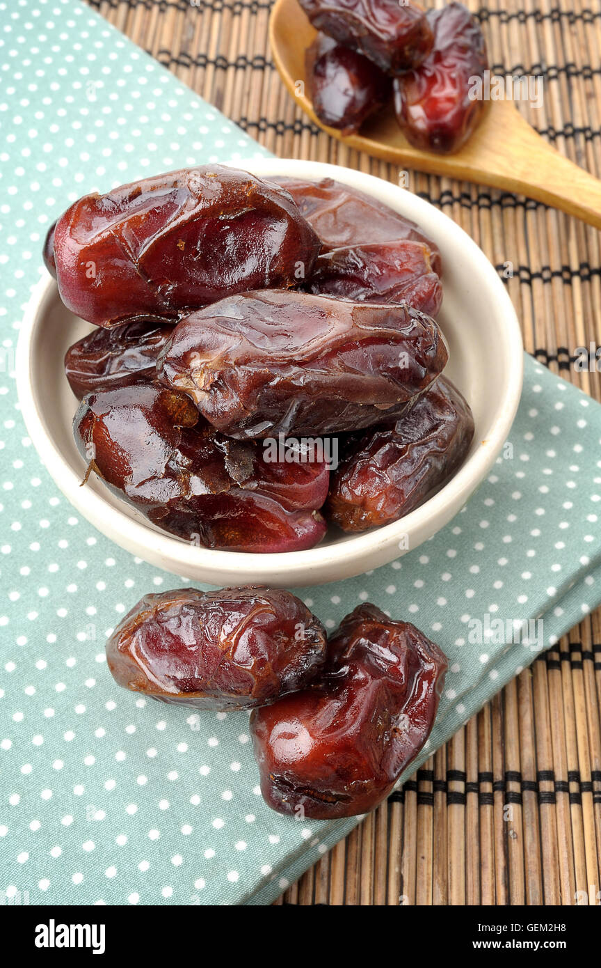 closeup sweet dried dates fruit Stock Photo - Alamy