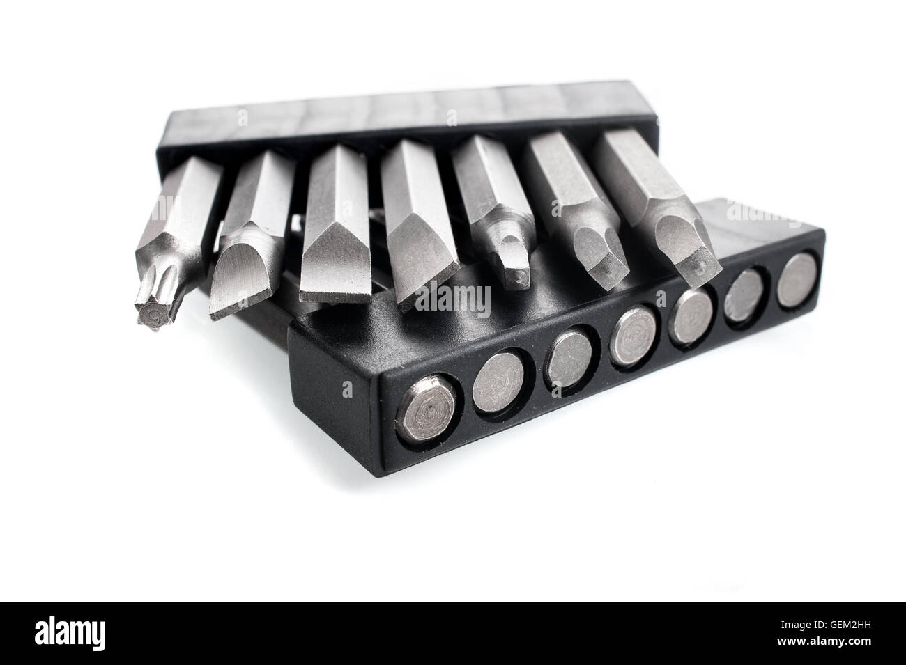 closeup many type of screwdriver head Stock Photo - Alamy