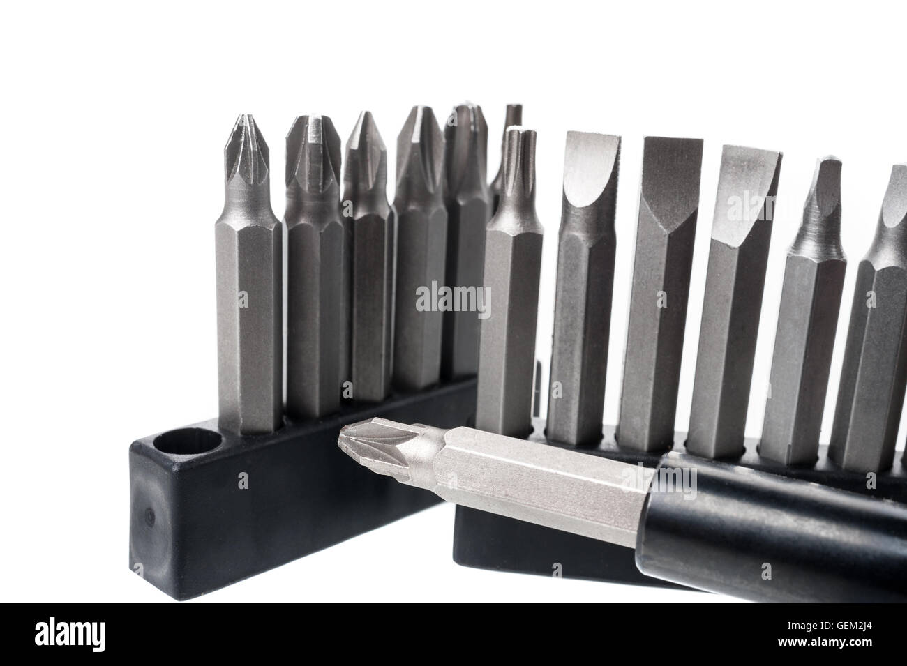 closeup many type of screwdriver head Stock Photo - Alamy