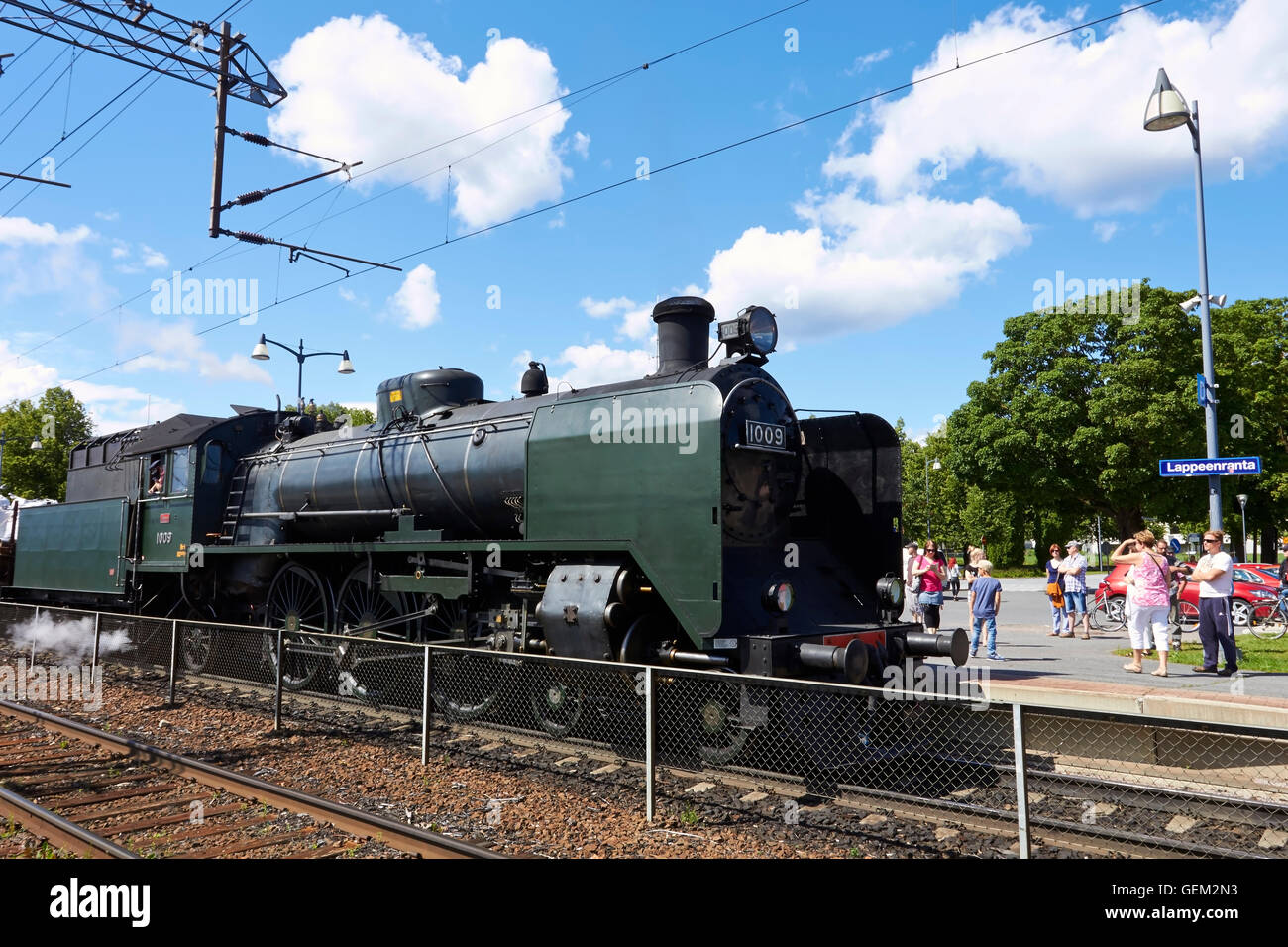 Finnish Hr1-class "Ukko-Pekka" steam engine locomotive 1009 ...
