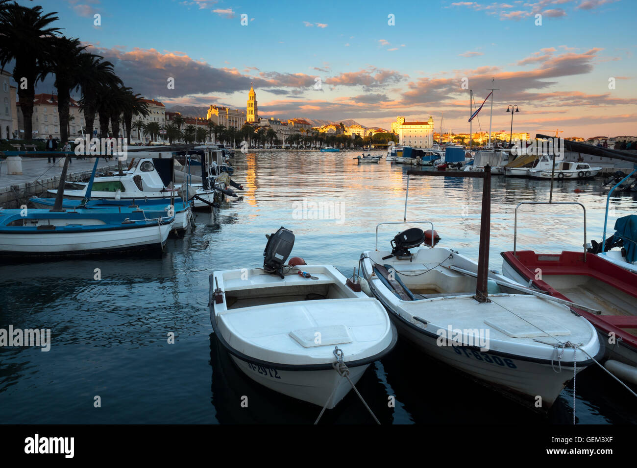 The Sea Front Esplanade, Split, Croatia, Dalmatian Coast Stock Photo ...