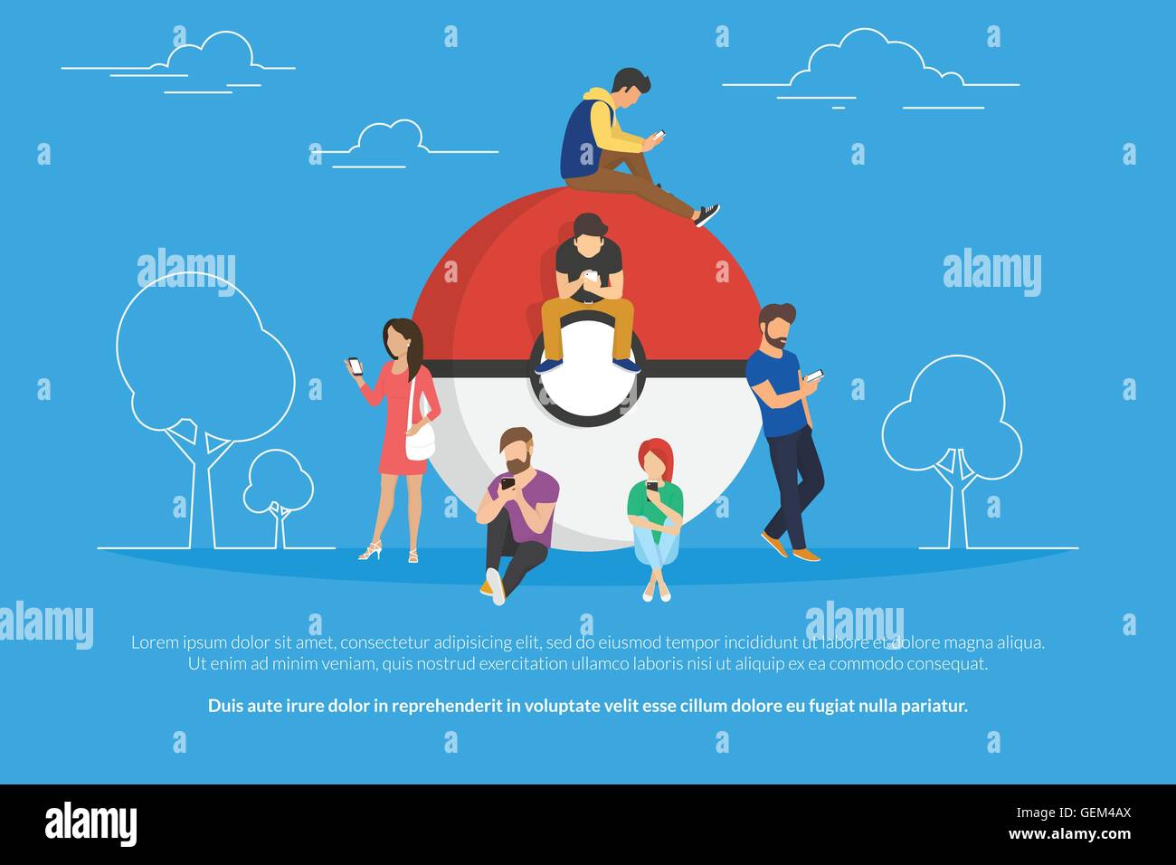 Pokemon go application Stock Vector Images - Alamy