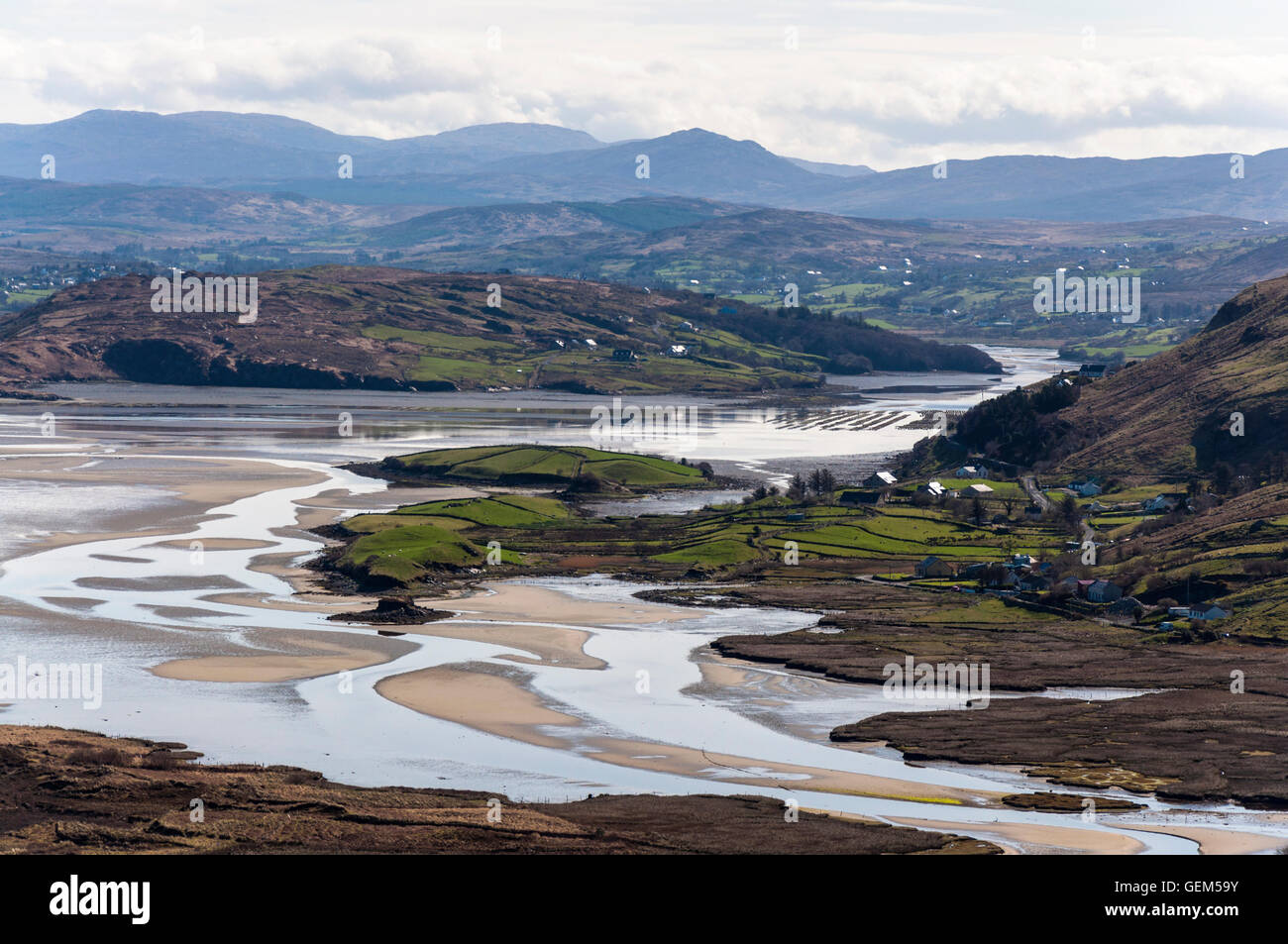 View of Donegal landscape near Ardara on Ireland's Wild Atlantic Way ...