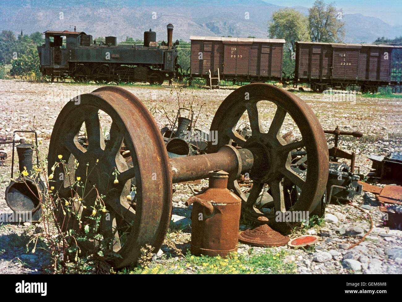 Greek station locomotive hi-res stock photography and images - Alamy