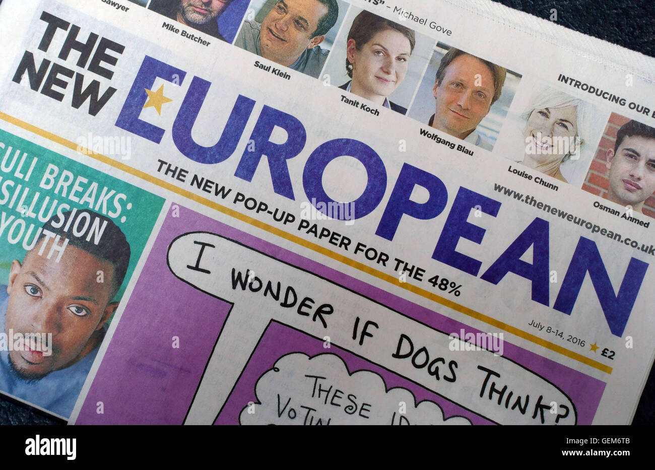 The New European newspaper, London Stock Photo - Alamy