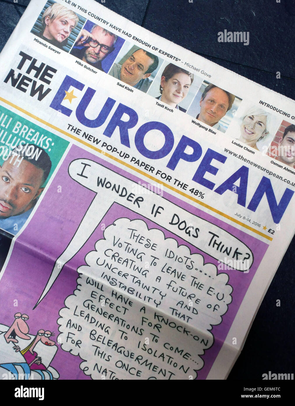 The New European newspaper, London Stock Photo - Alamy