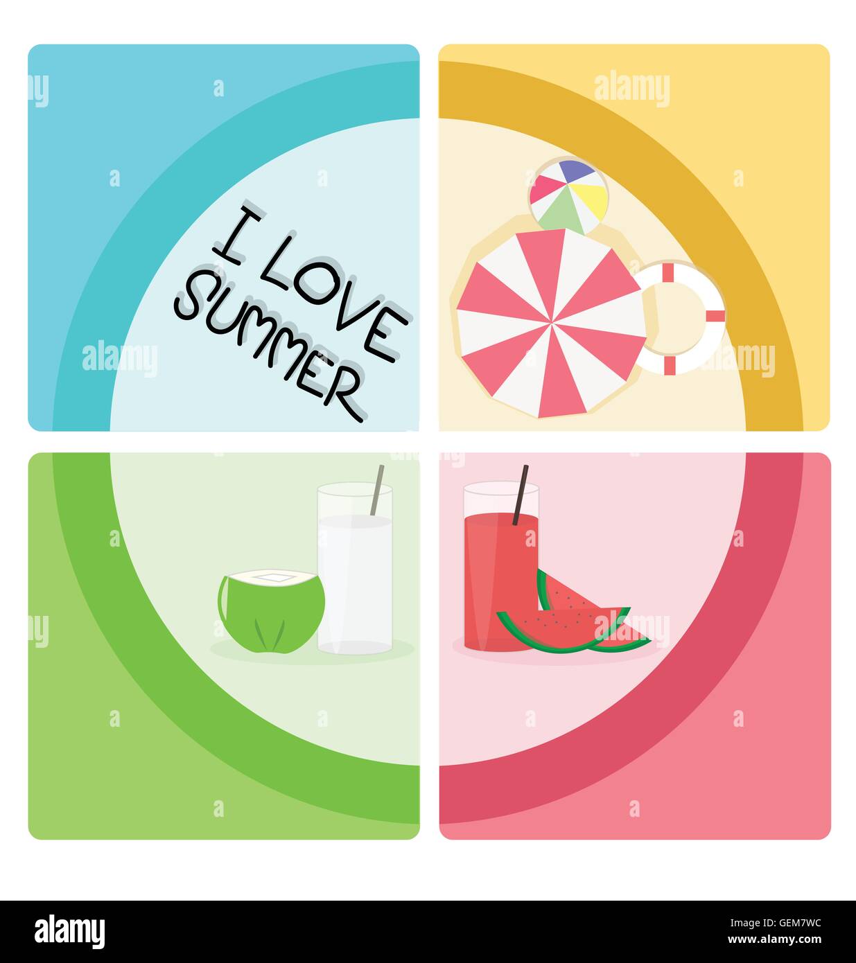 I love summer Stock Vector Image & Art - Alamy