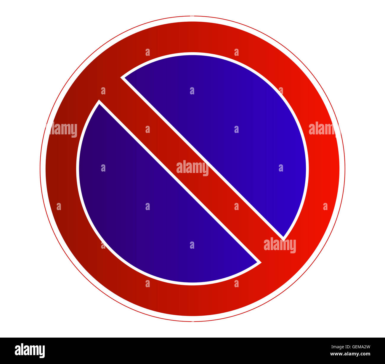 Prohibition no parking traffic signs Cut Out Stock Images & Pictures ...