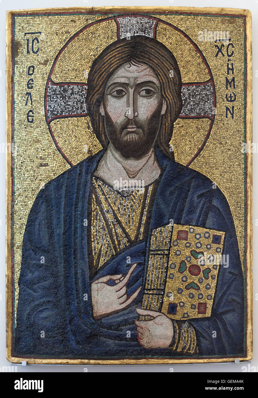 Byzantine mosaic icon with Christ the Merciful from the first half of ...