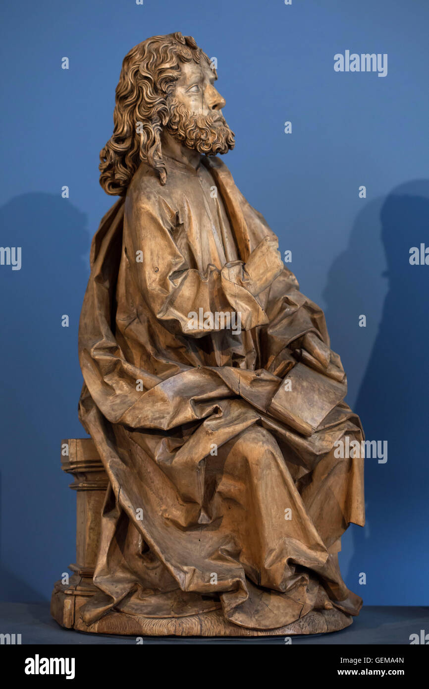 Saint Matthew the Evangelist. Wooden statue from 1490-1492 by German ...