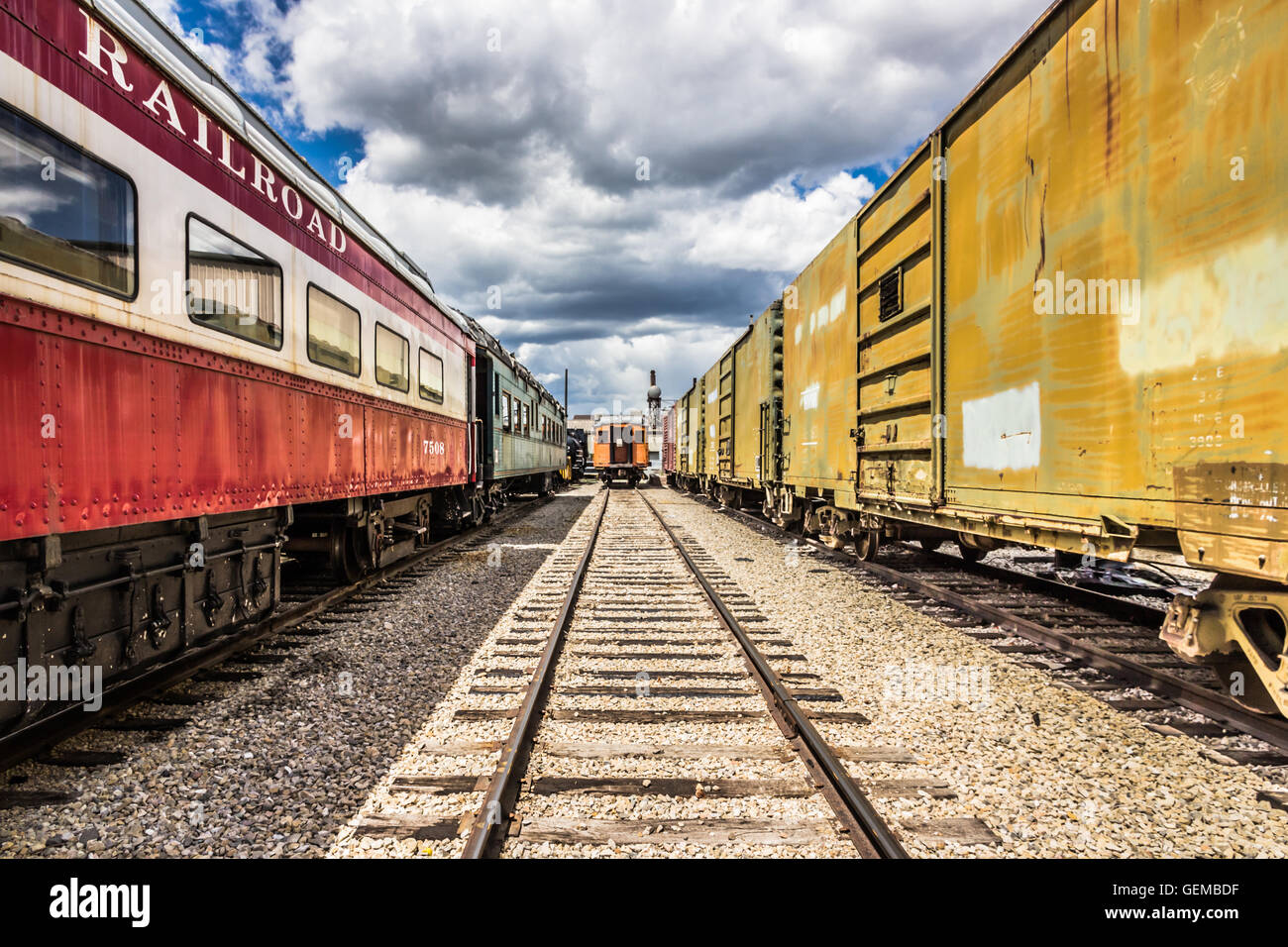 Box cars train hi-res stock photography and images - Alamy