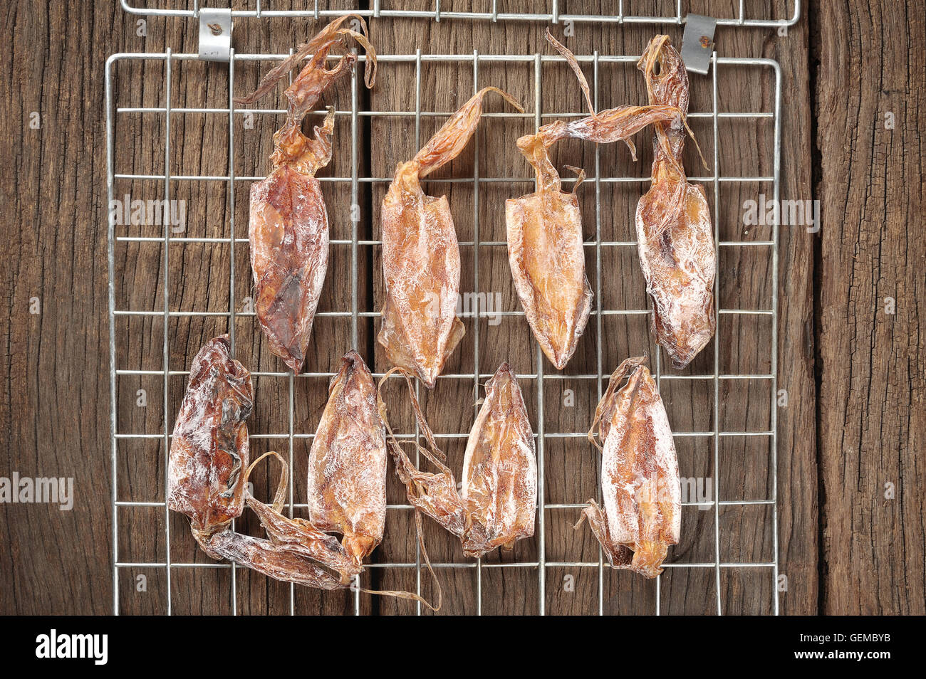 dry squids in the kitchen Stock Photo - Alamy