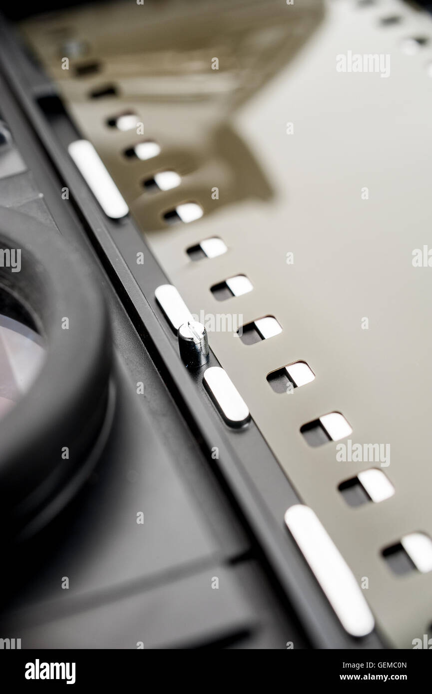 closeup film camera with film loaded on white background Stock Photo ...