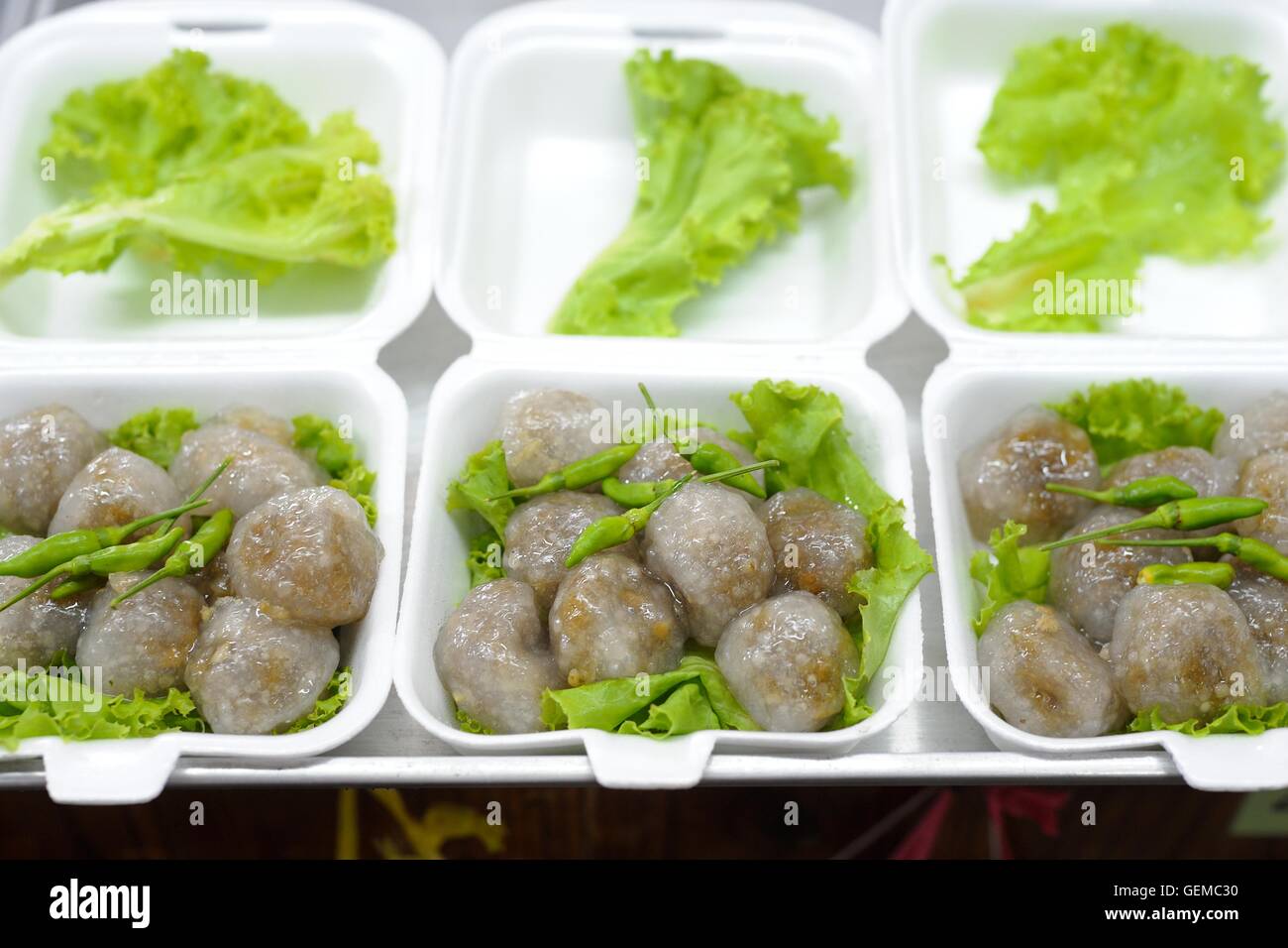 Saku Sai Mhoo, Thai traditional snack Stock Photo - Alamy
