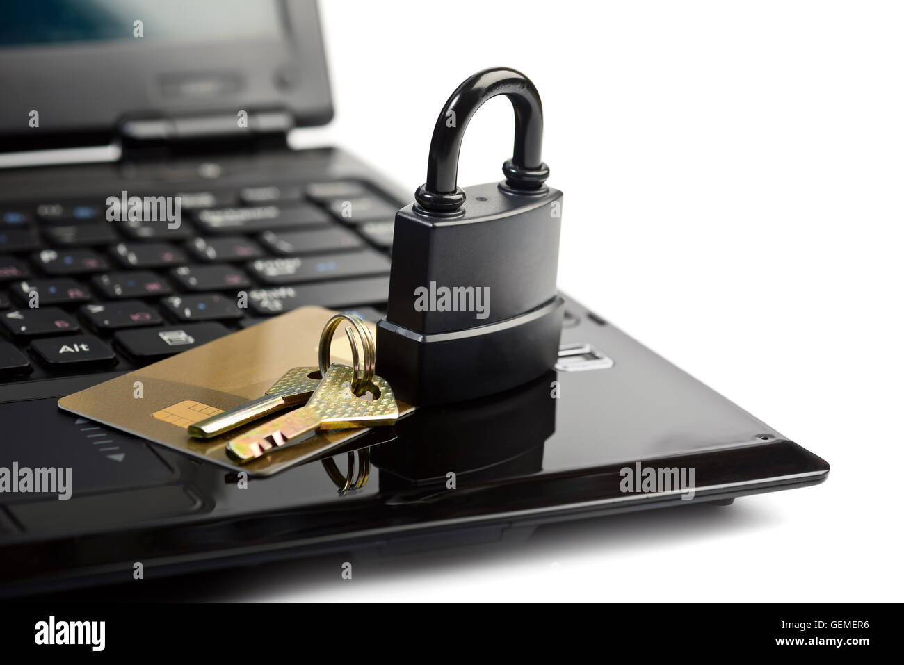 Laptop key security protection hi-res stock photography and images - Alamy