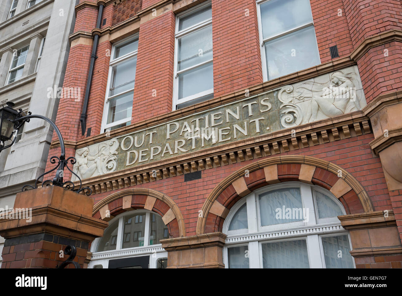 Outpatients Department sign at the Royal Waterloo Hospital for Children ...