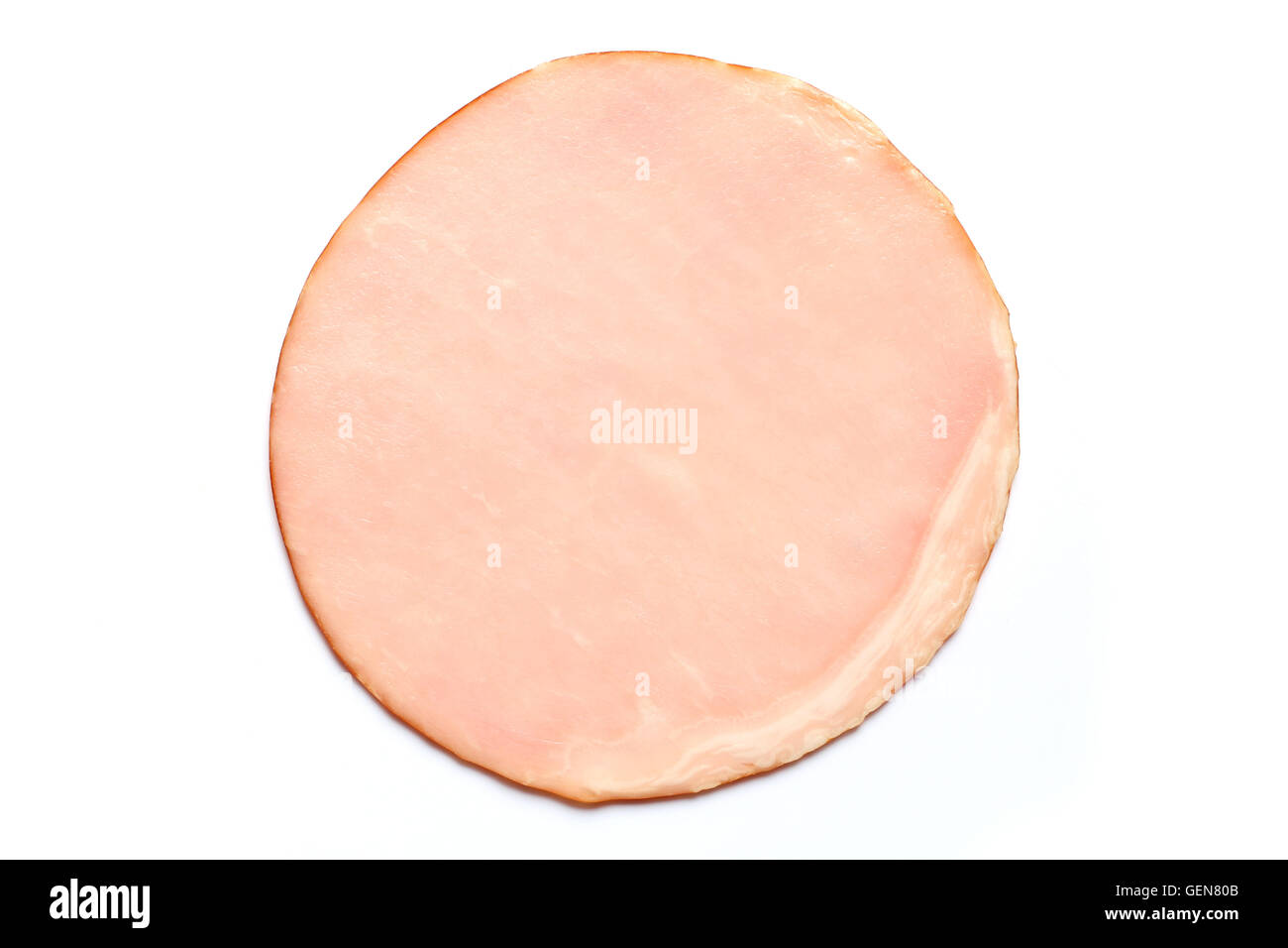 smoked pork ham slice isolated Stock Photo - Alamy