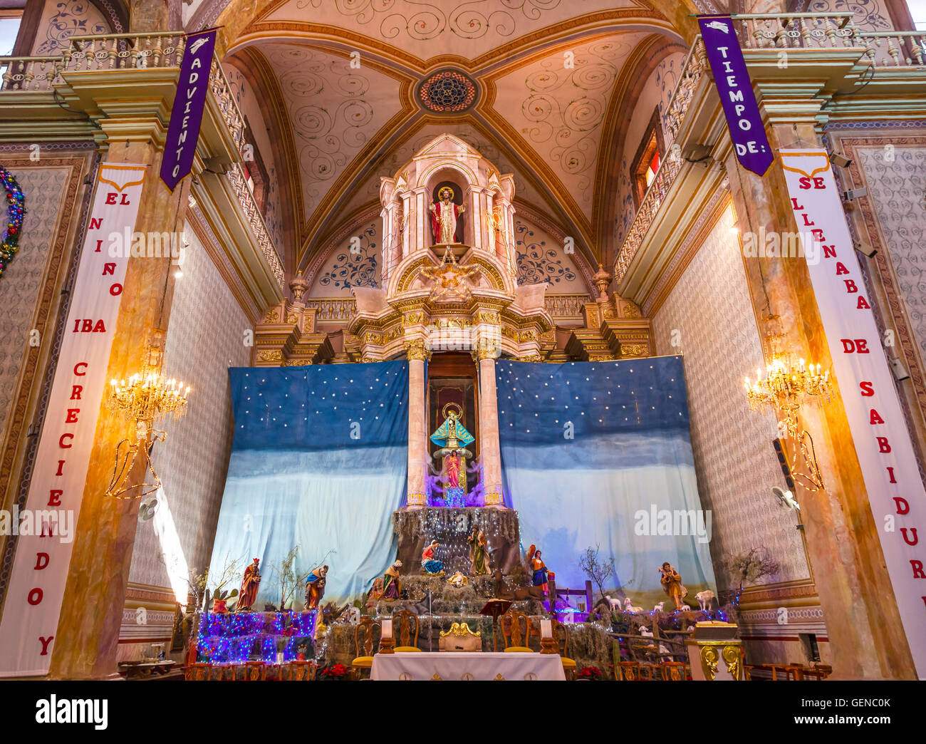 Altar Christma Creche Mary Parroquia Cathedral Dolores Hidalgo Mexico ...