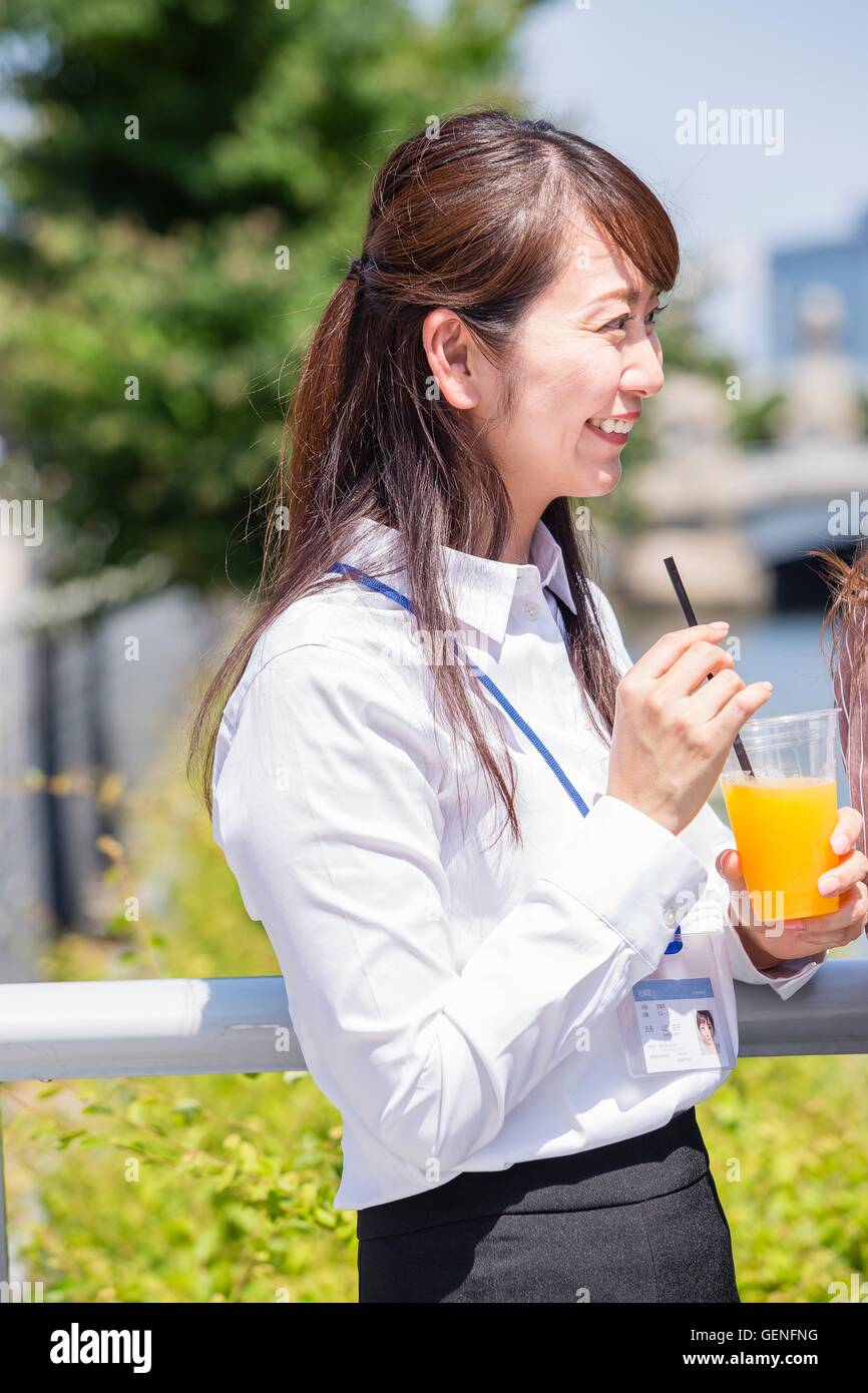 Having a soft drink hi-res stock photography and images - Alamy