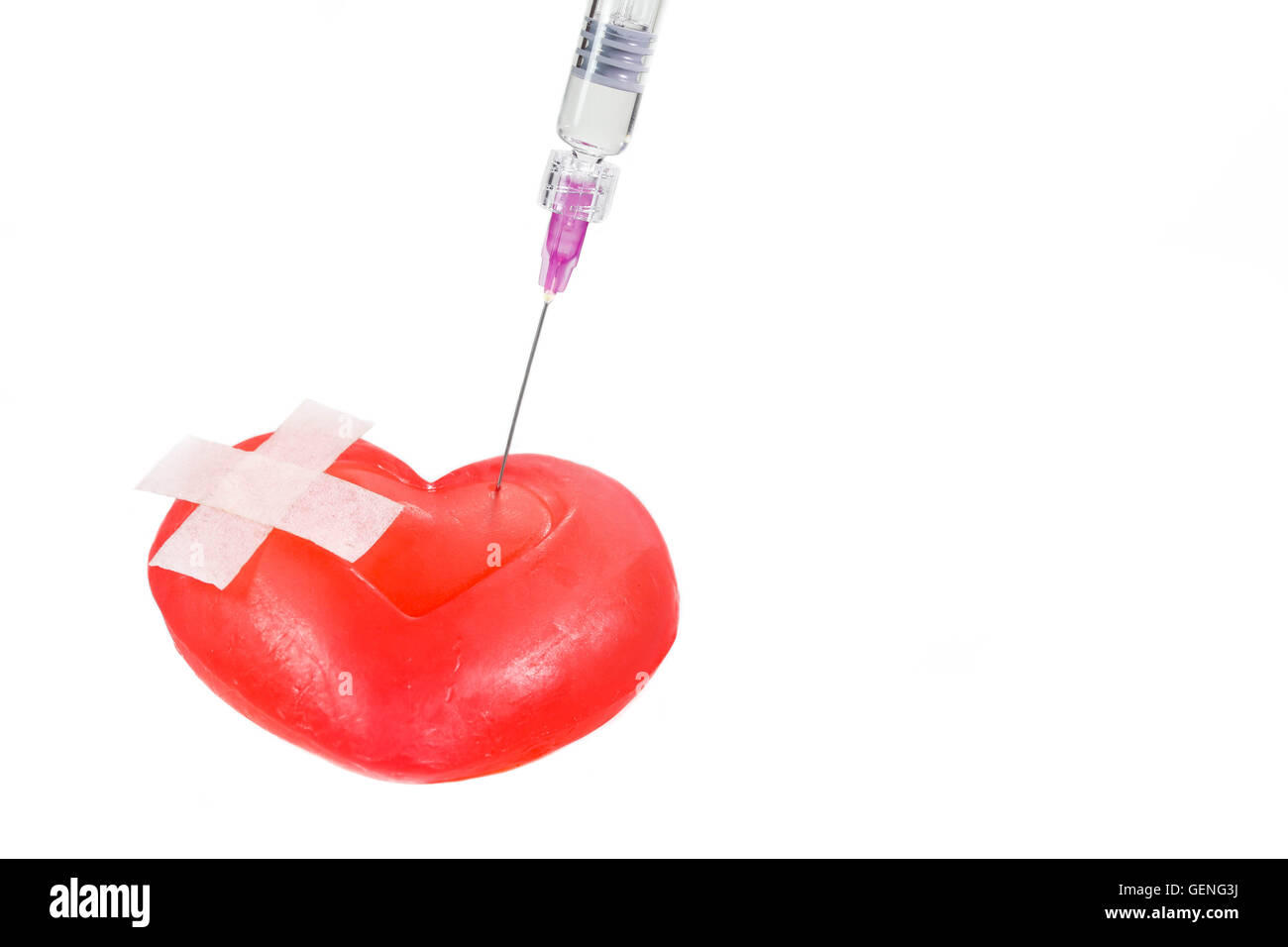 Heart syringe hi-res stock photography and images - Alamy