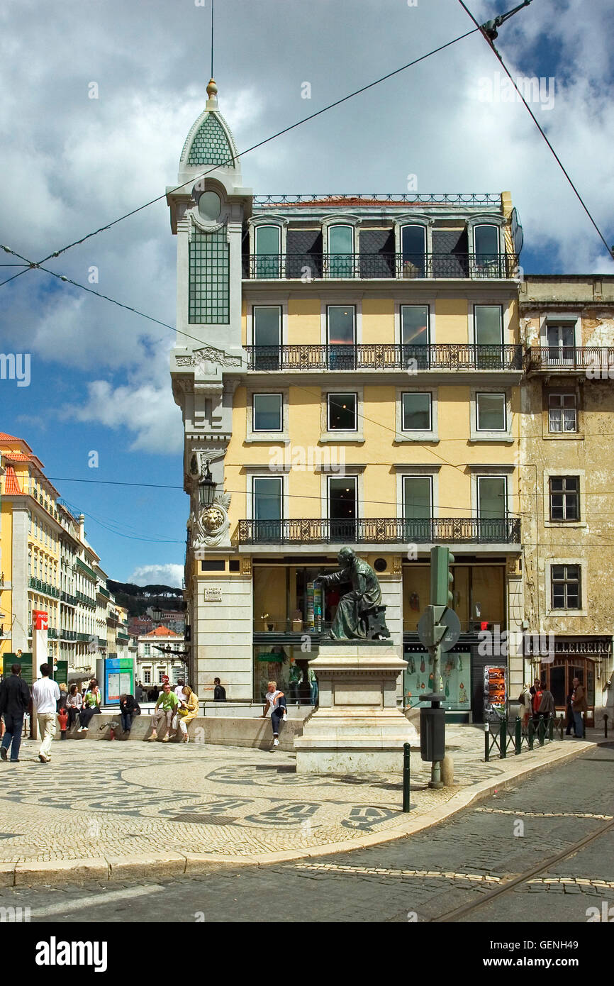 Largo do Chiado. Bairro Alto. Lisboa. Portugal Stock Photo - Alamy