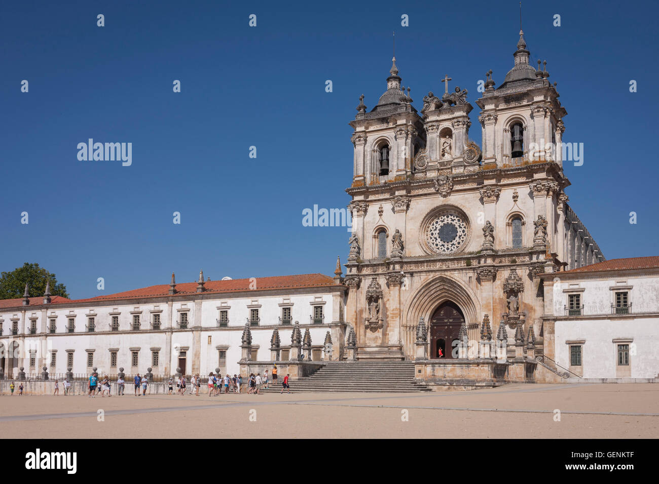 The exterior of Alcobaca Monastery, Portugal Stock Photo - Alamy