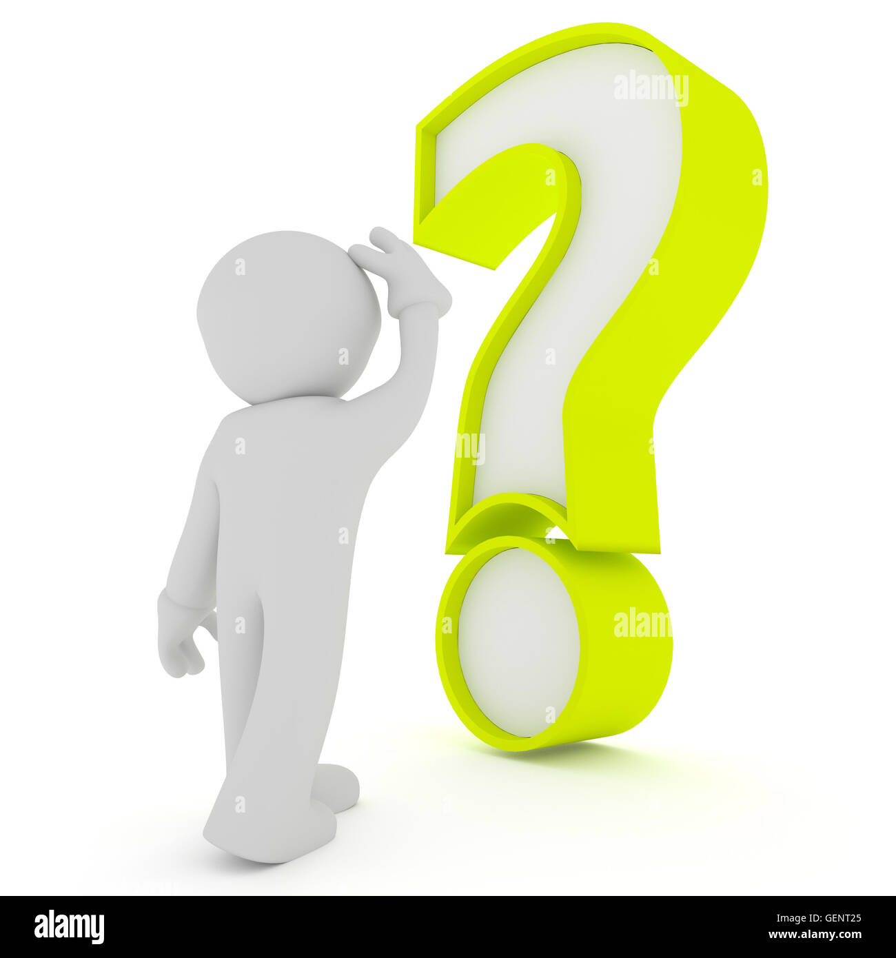 3d Green Question Mark